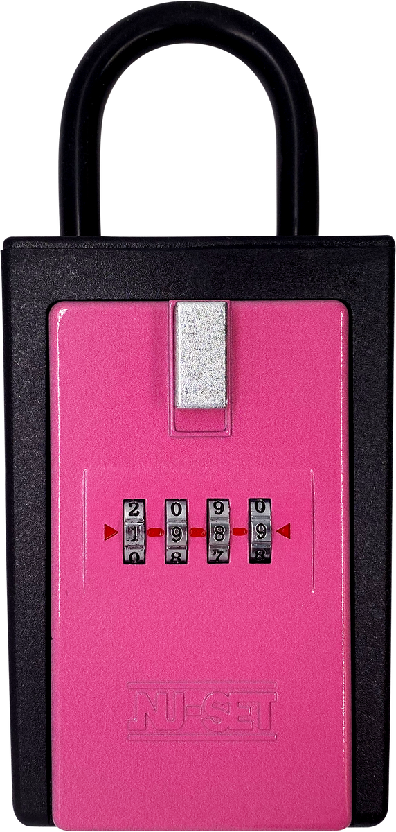 4 Digit Number Combination Key Card Storage Lockbox In Pink Buylockbox